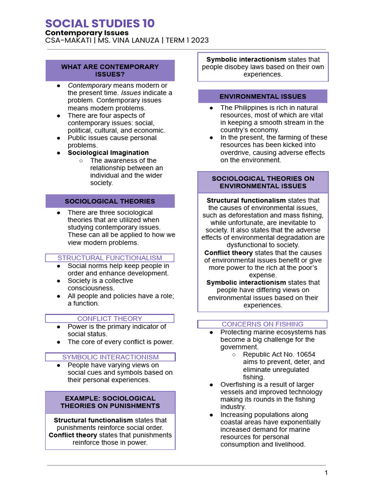 Social Studies 10 First Term Reviewer | PDF | Sustainability | Climate ...
