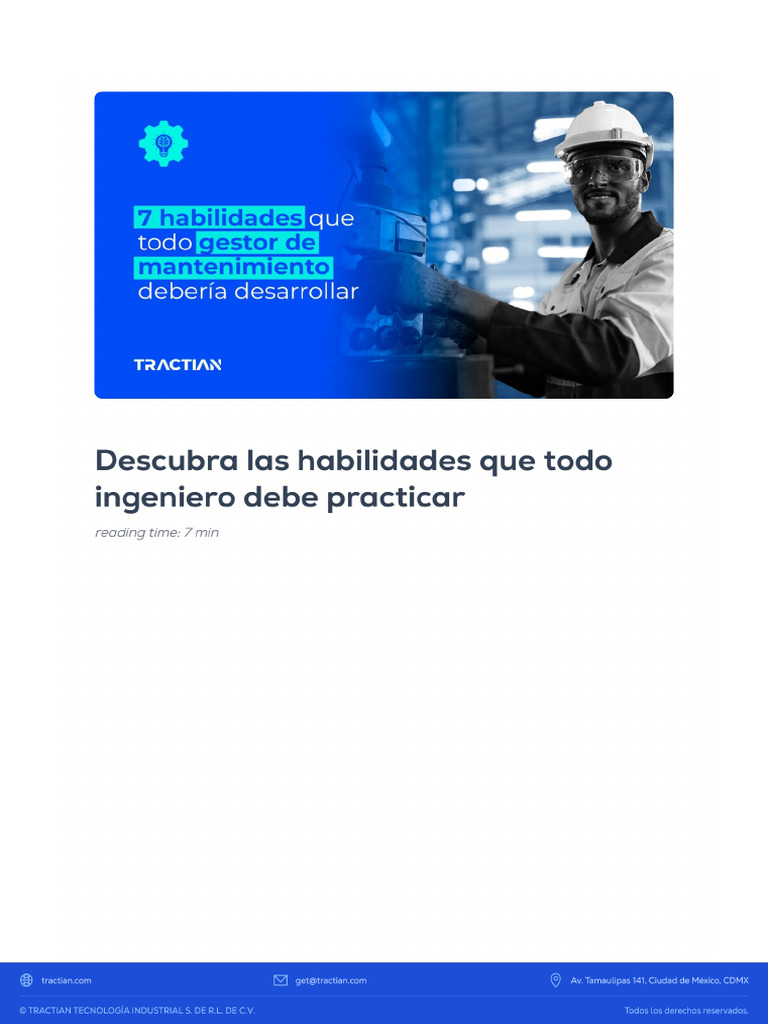 Descubra Las Habilidades Que Todo Ingeniero Debe Practicar | PDF