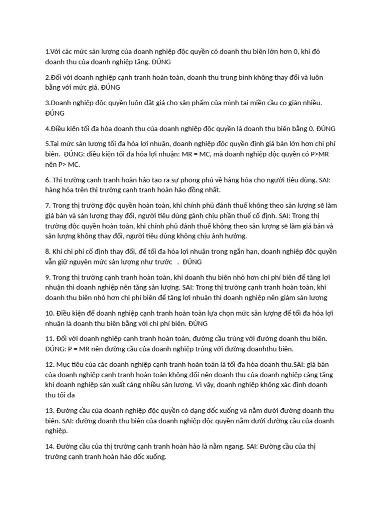 KTVM Đúng Sai | PDF