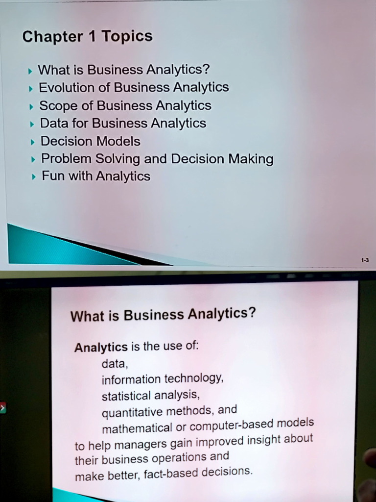 Business Analytics Ppt Notes Pdf