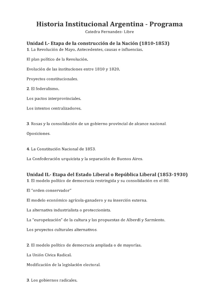Programa Historia | PDF