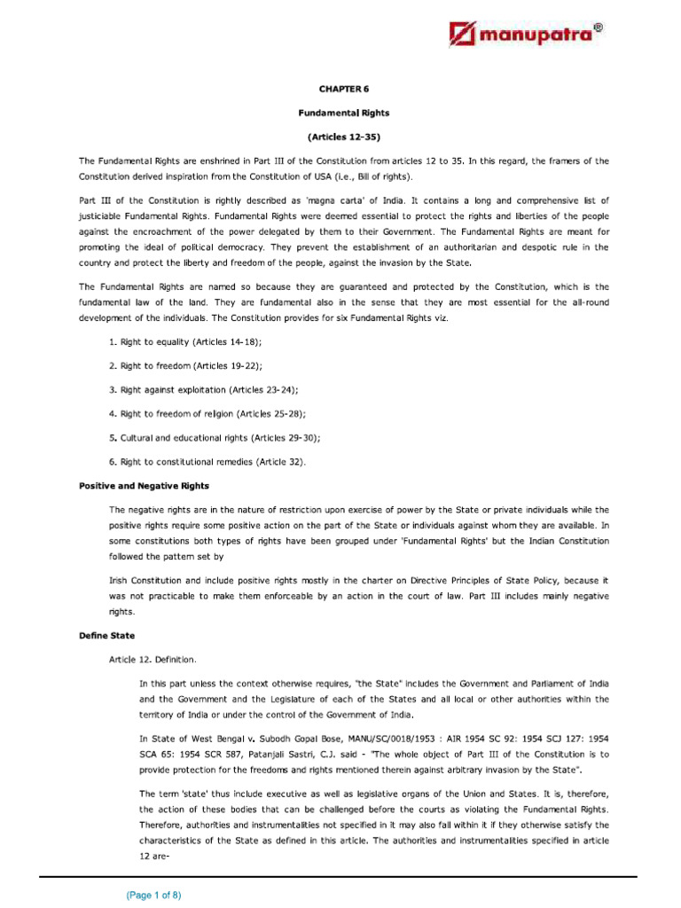 Const. Law (Ch-6) | PDF