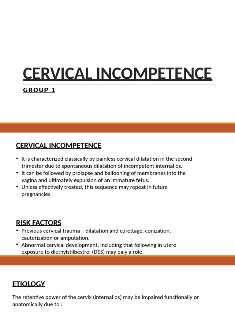 Cervical Incompetence | PDF