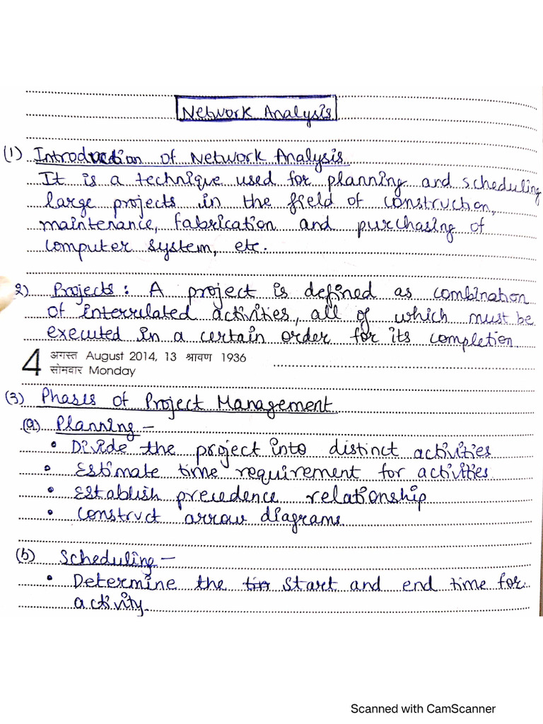 Unit-4 (Part 1) Network Diagram | PDF