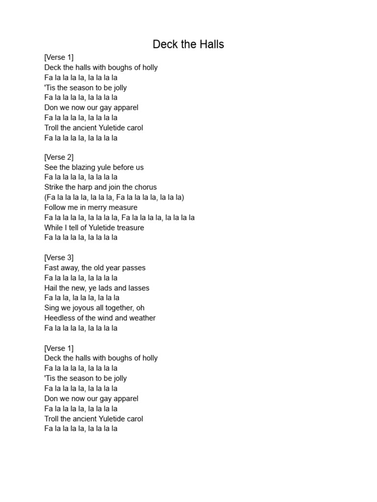 Deck The Halls | PDF