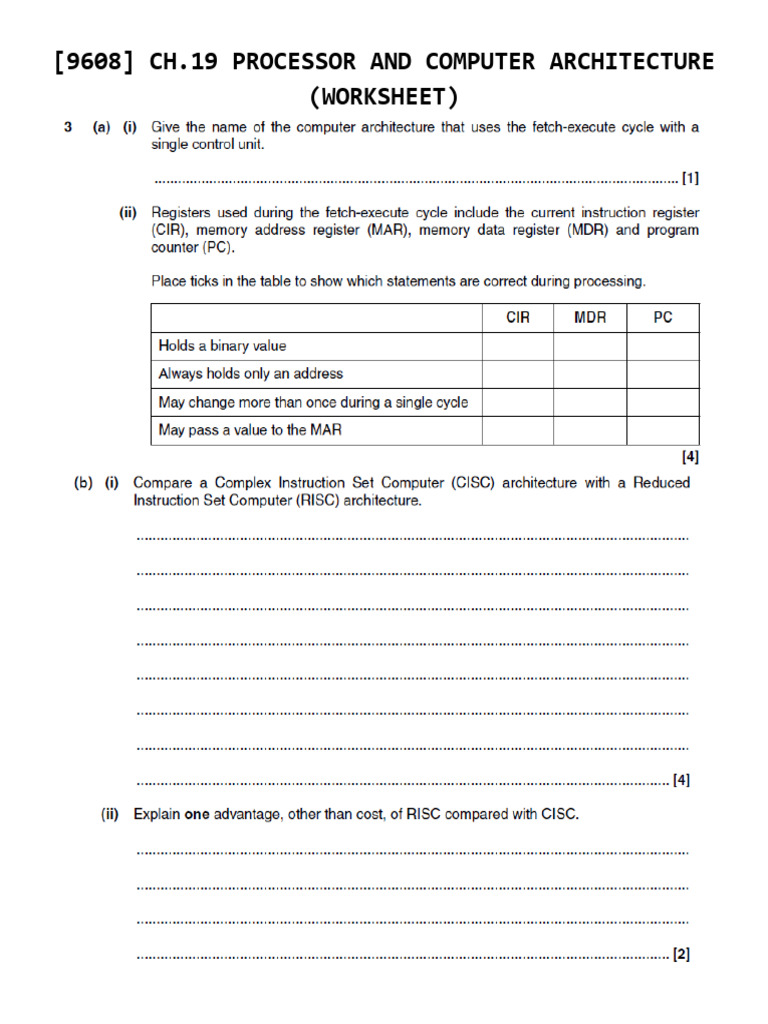 CH.19 Worksheet (QS) | PDF