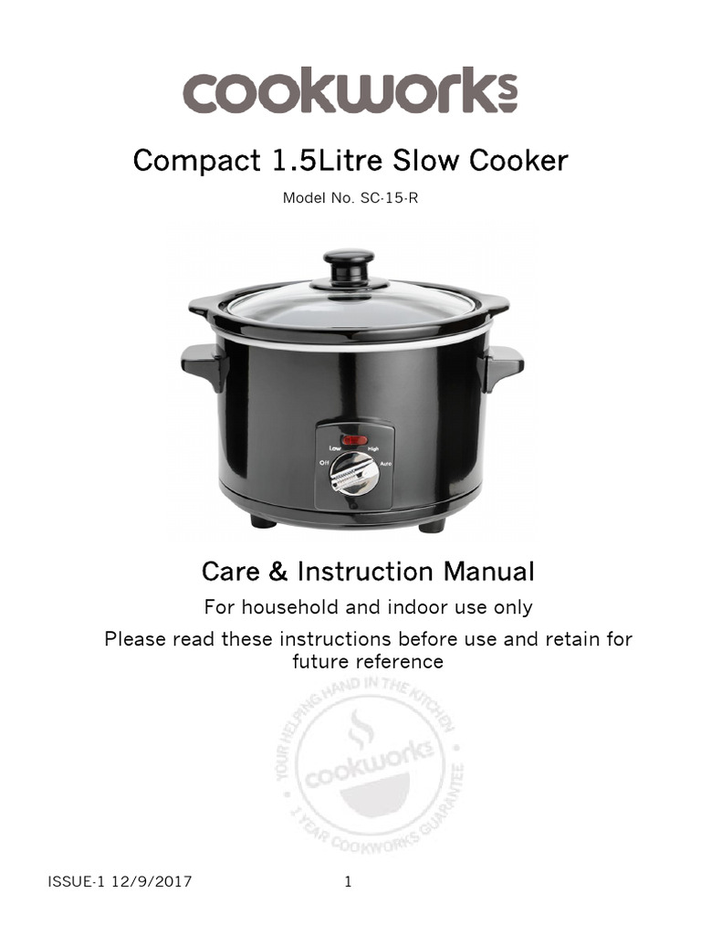 slow cooker cookworks upute 7194816_R_D001 | PDF | Slow Cooker ...