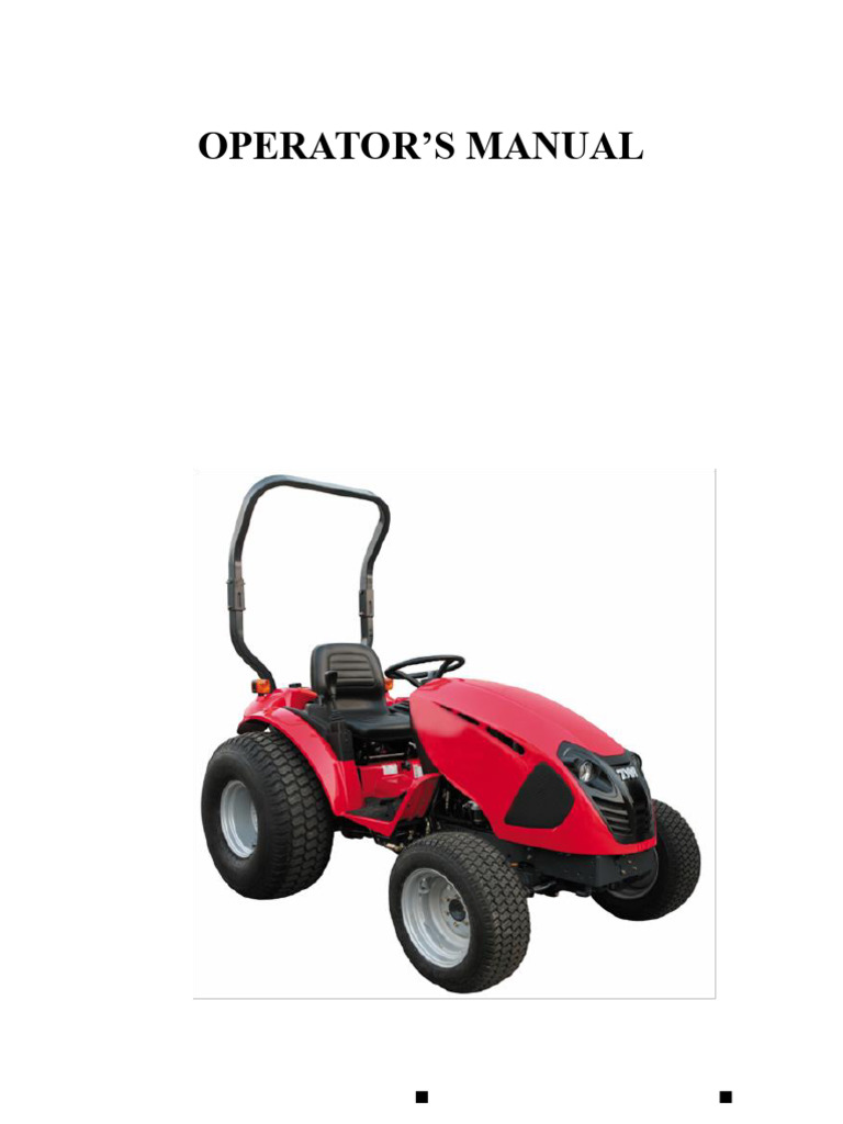 TYM T264NH Tractor Operator Manual | PDF | Tractor | Vehicles