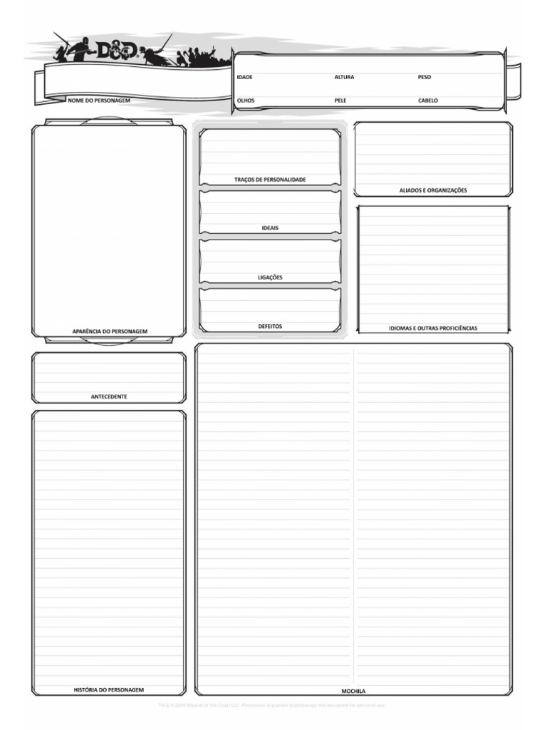 Ficha de Personagem pg2 | PDF