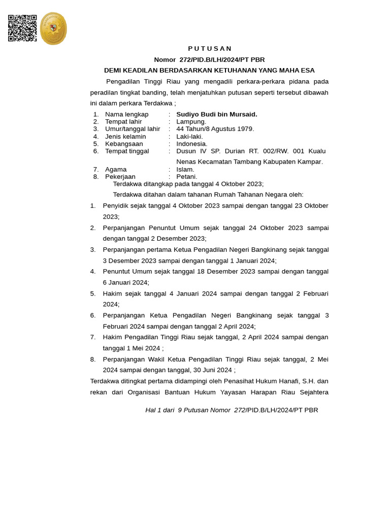 Putusan 272 Pid.b-Lh 2024 PT PBR 20240905095032 | PDF