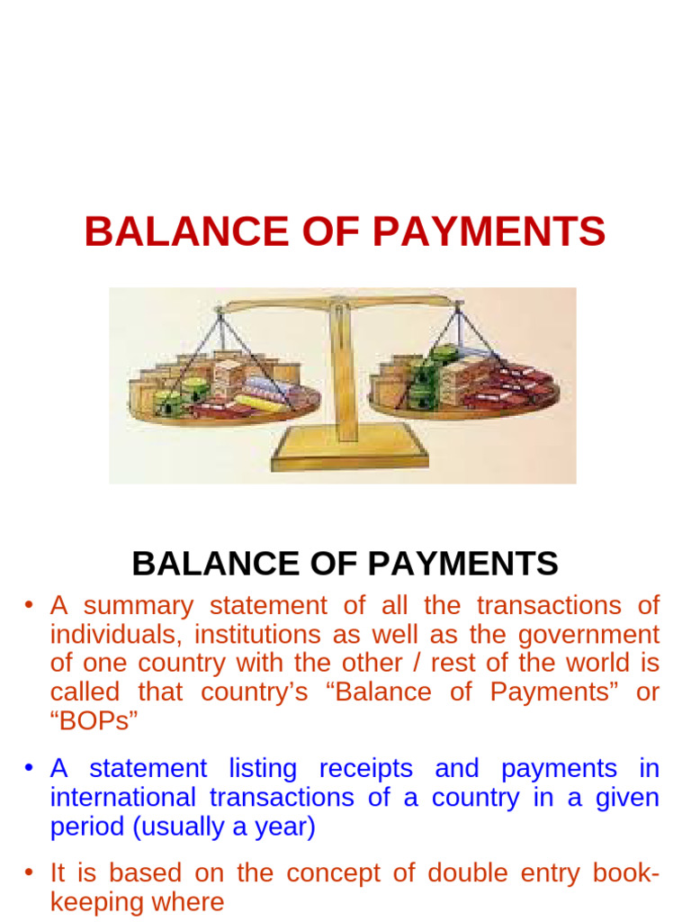 CH 2 Balance of Payments | PDF | Balance Of Payments | Balance Of Trade