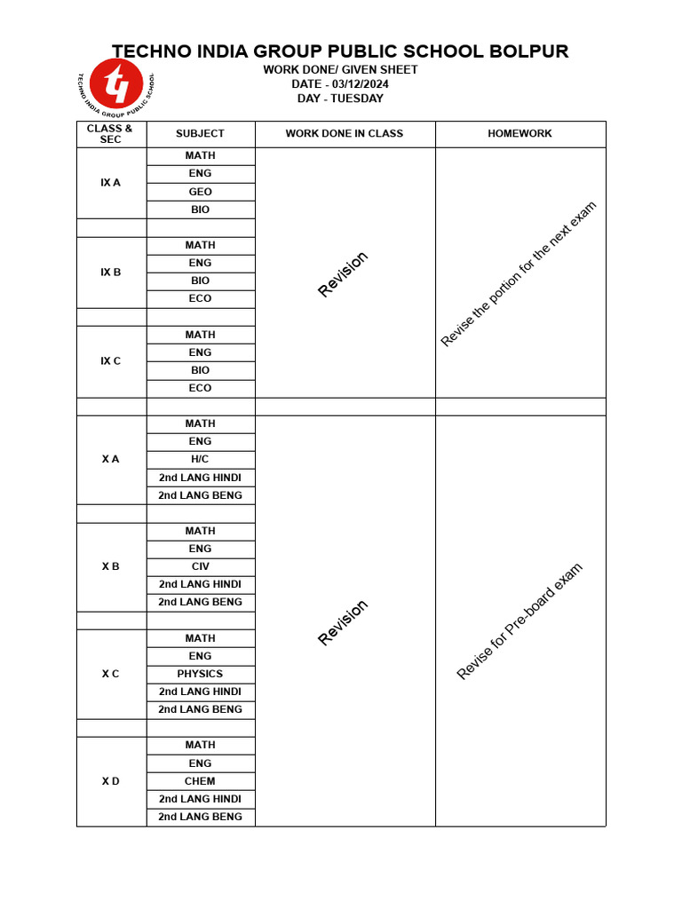 HOMEWORK SHEET - SECONDARY - Sheet1 (4) - 1 | PDF