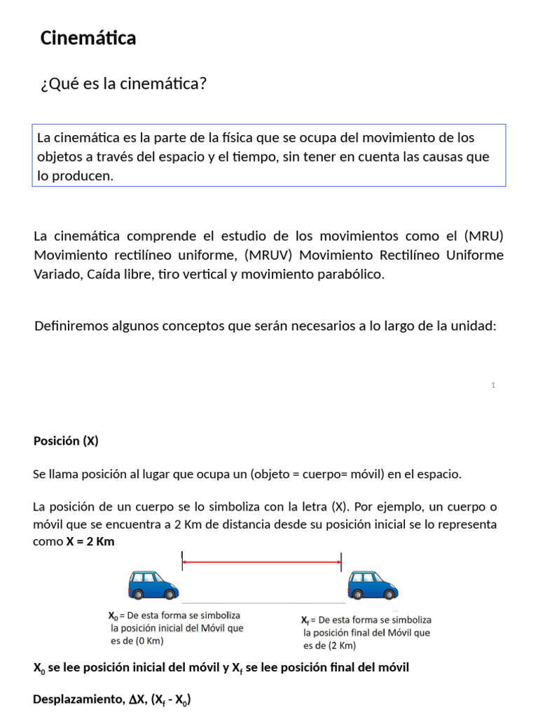 Clase 12-09-24-MRU-MRUV | PDF | Cinemática | Velocidad