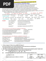 Coordination Compounds Pyq Class 12 | PDF