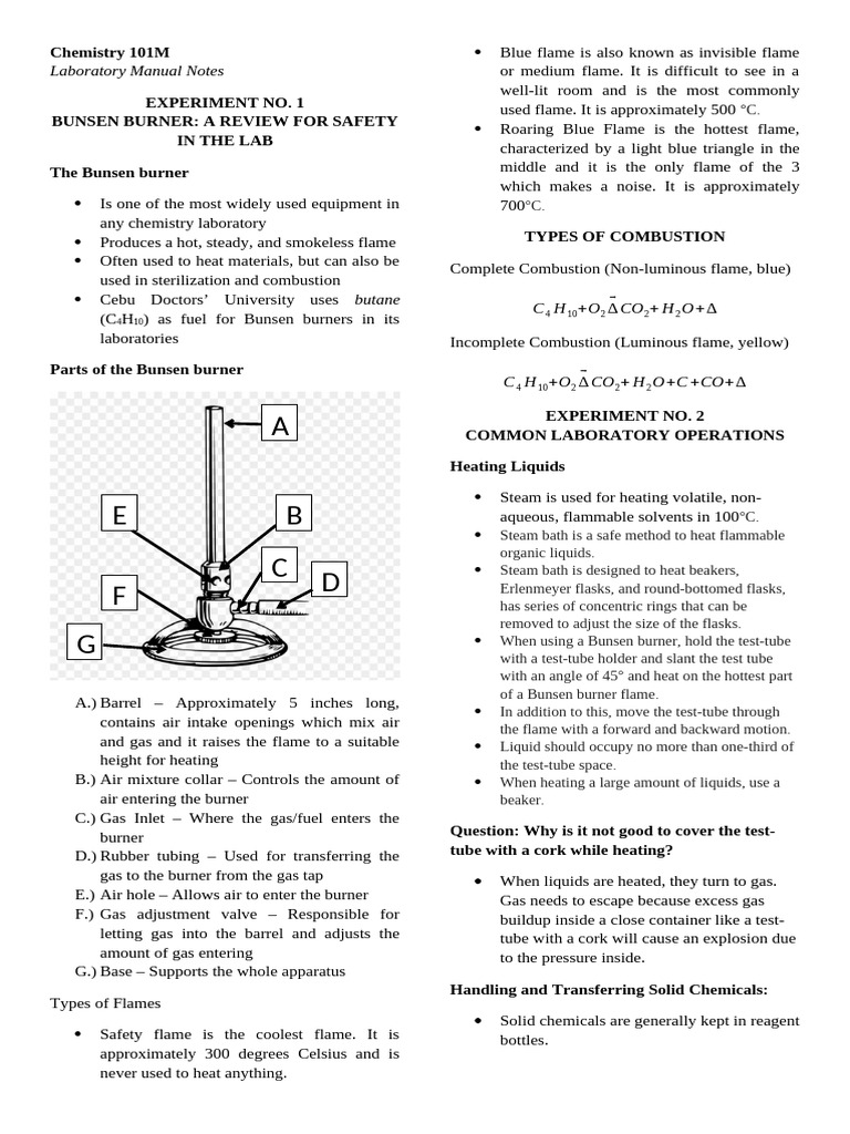 CHEM 101M Laboratory Notes | PDF | Precipitation (Chemistry) | Solubility