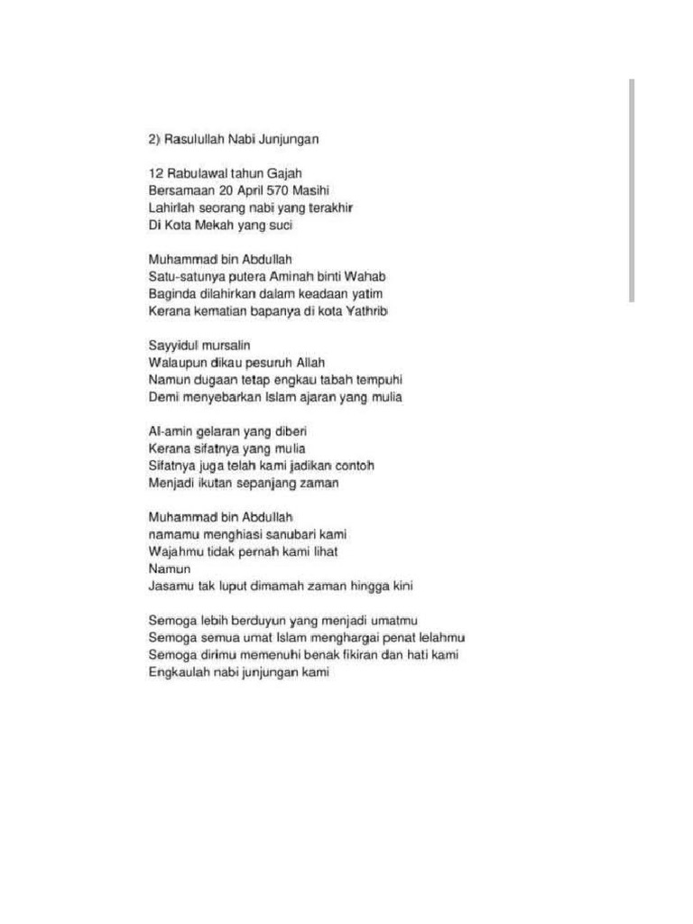 sajak rasulullah | PDF