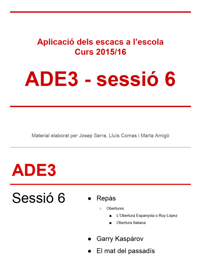 ADE3 2015 2016 Presentació Sessió 6 | PDF