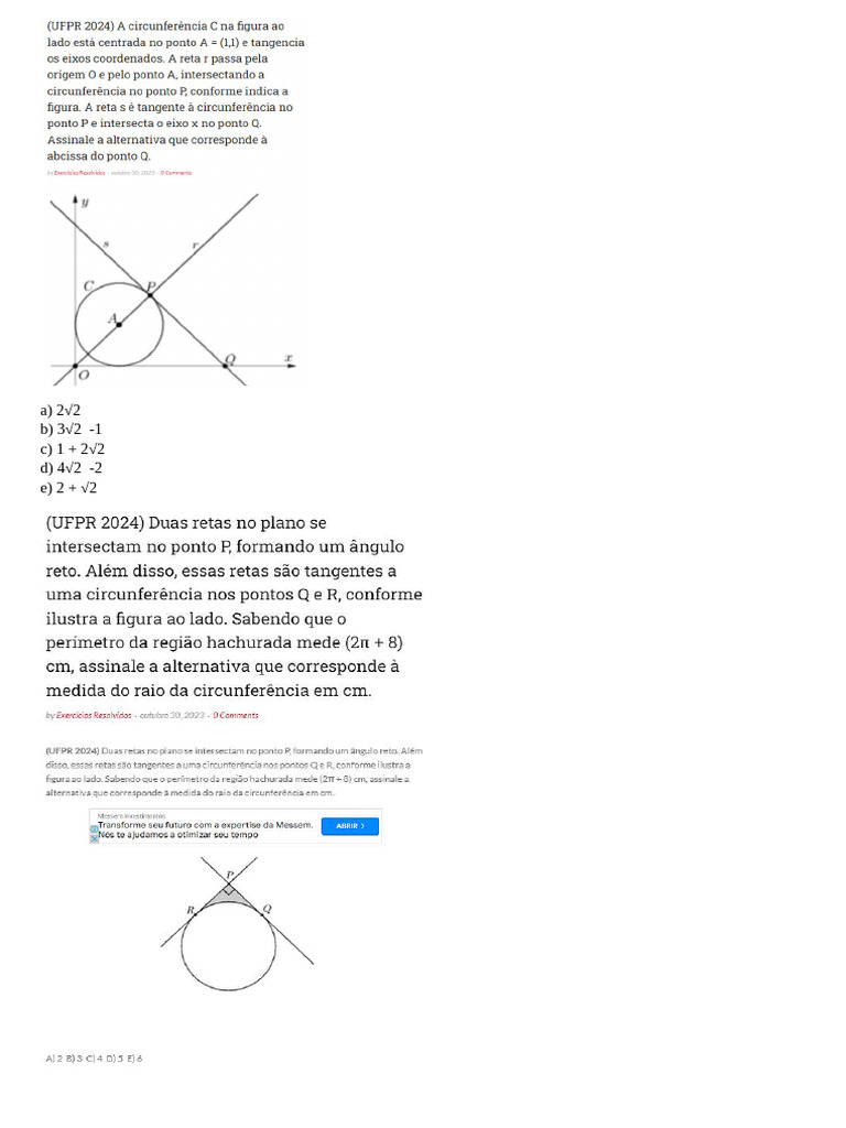 exerc mate 3 trimestre 3 | PDF | Triângulo | Origami