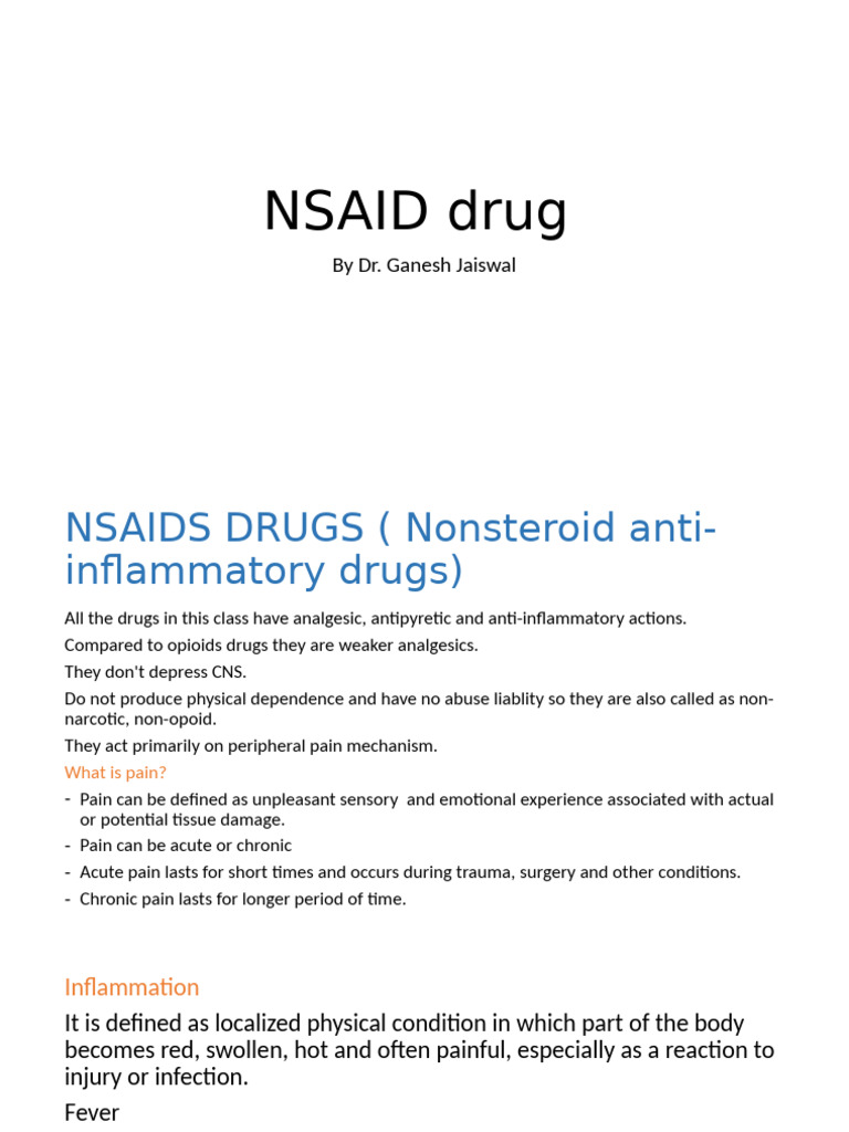 NSAIDS ganesh | PDF | Aspirin | Rheumatoid Arthritis