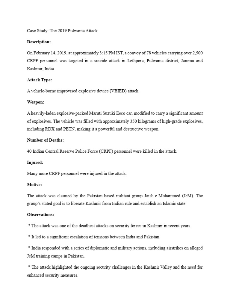 Case Study Explosives | PDF