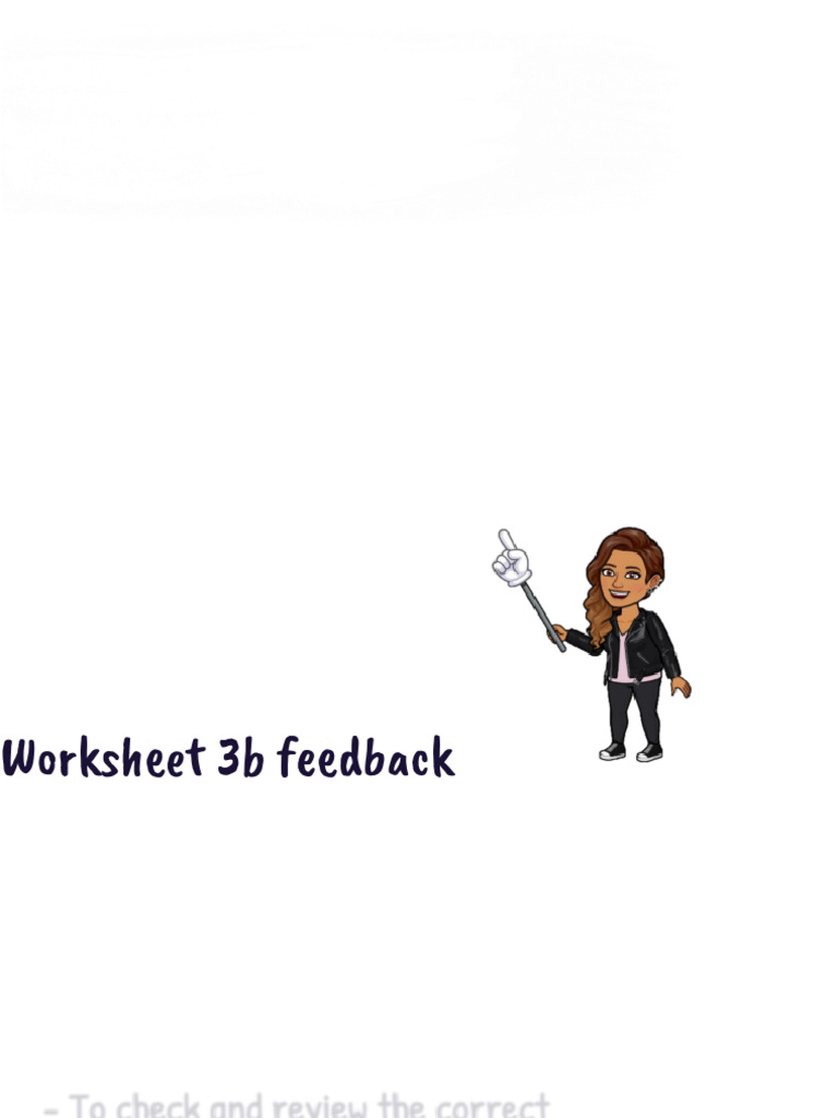 Feedback Worksheet 3b - 6° | PDF