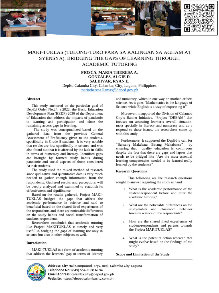 MAKi | PDF | Learning | Teachers