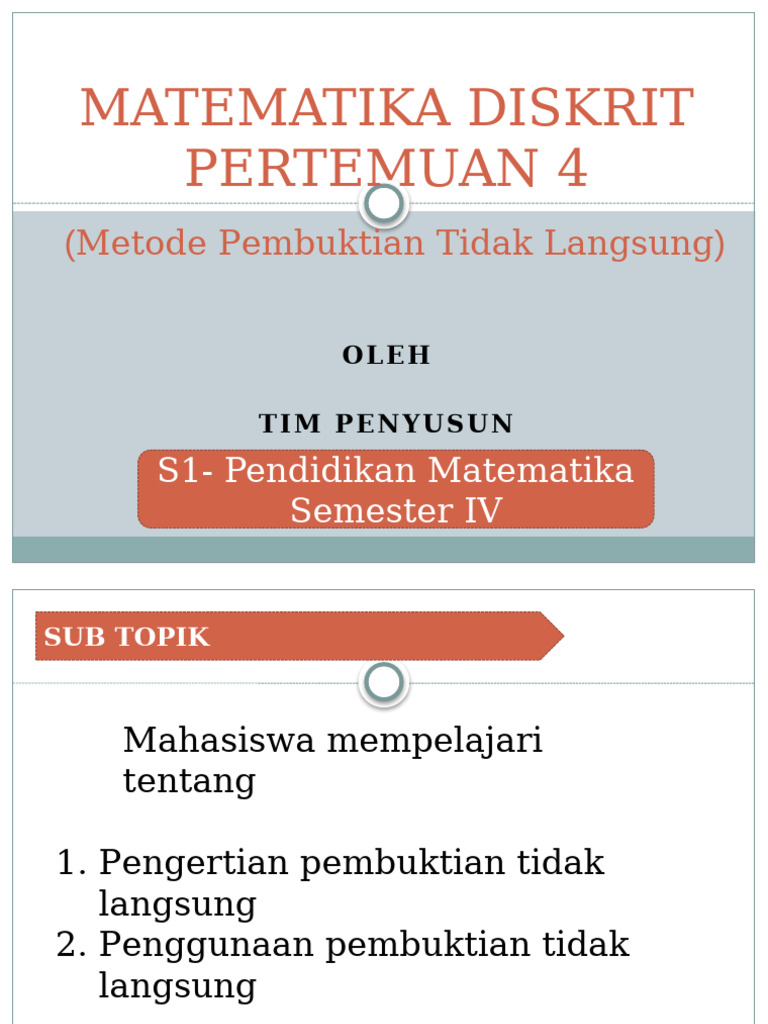 Pertemuan 4 Mat Diskrit | PDF