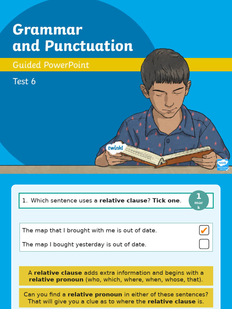 Year 5 Grammar and Punctuation Test 6 | PDF | Bracket | Verb