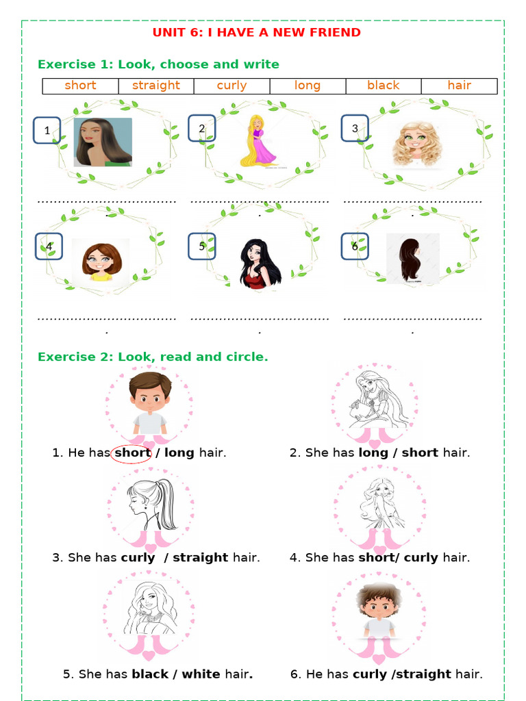Unit 6: Describing Friends' Features | PDF