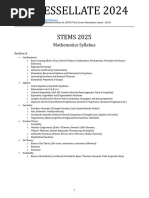 CSCA Mathematics Exam Syllabus 2025 | PDF