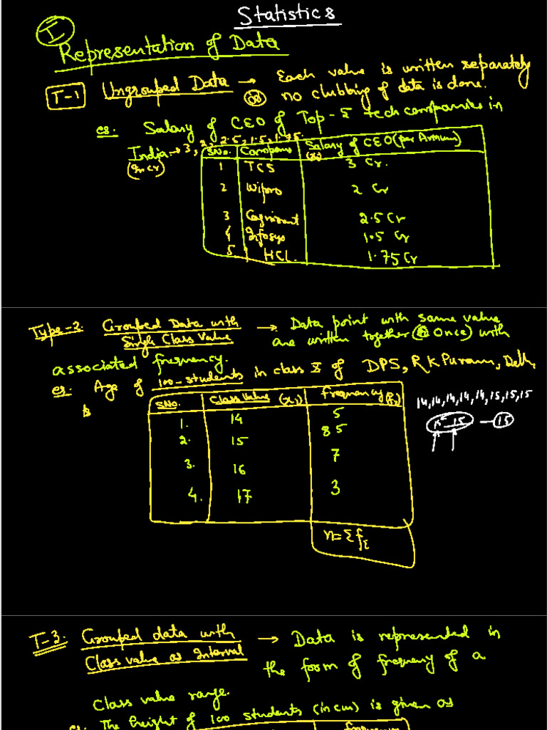 XI Statistics L 1 | PDF