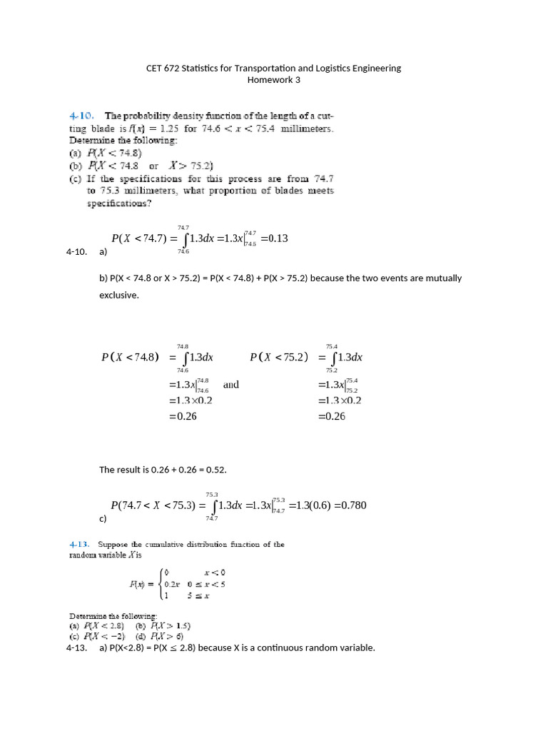 HW3 Solution | PDF