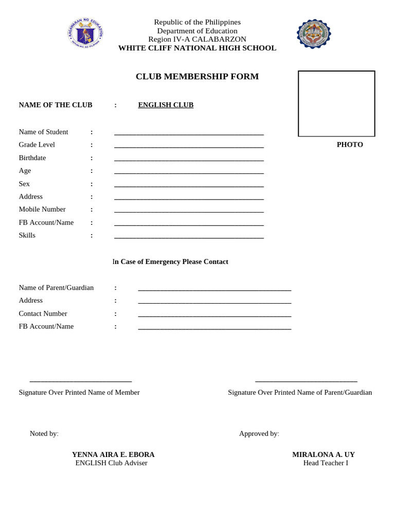 membership form | PDF