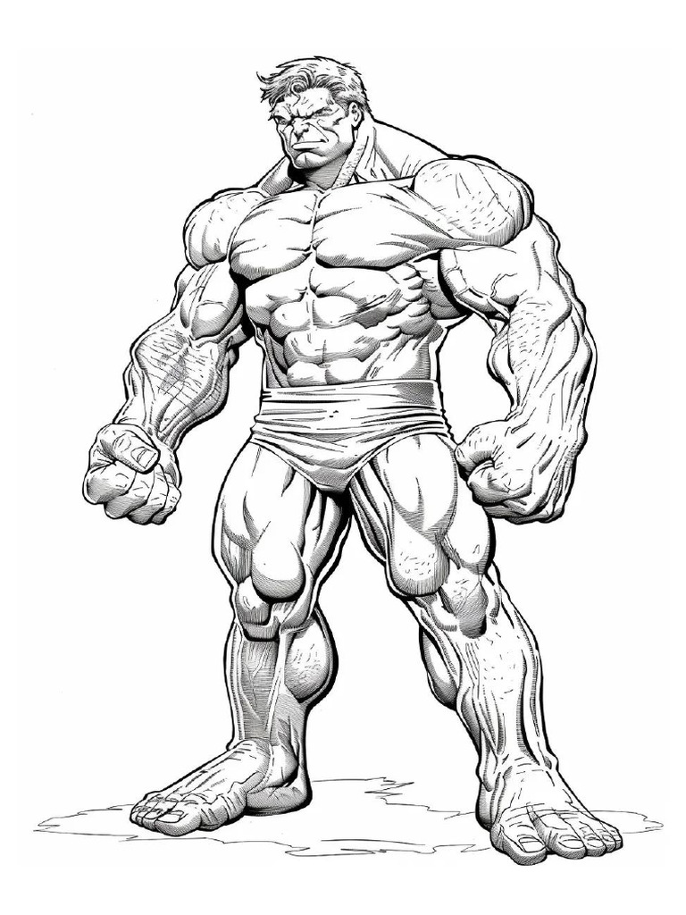 Hulk Coloring Pages 1 | PDF