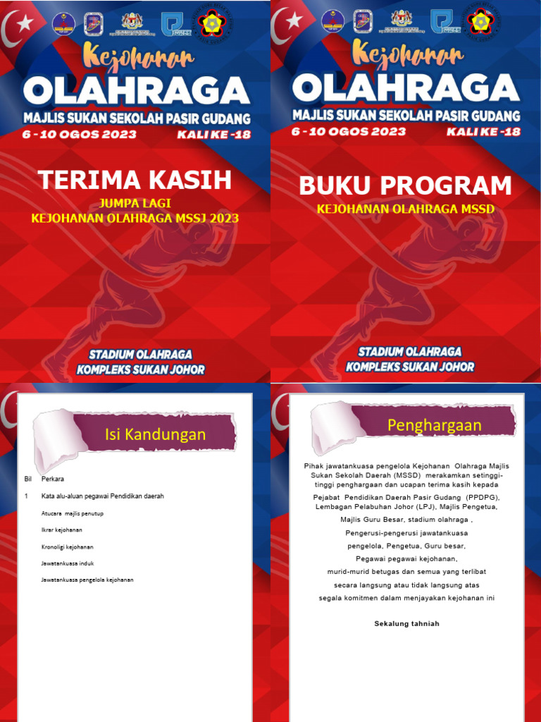 Buku Program Kejohanan Olahraga 2023 | PDF