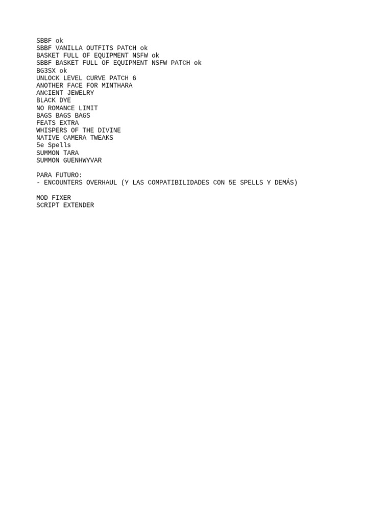 BG3 Mod Collection and Enhancements | PDF