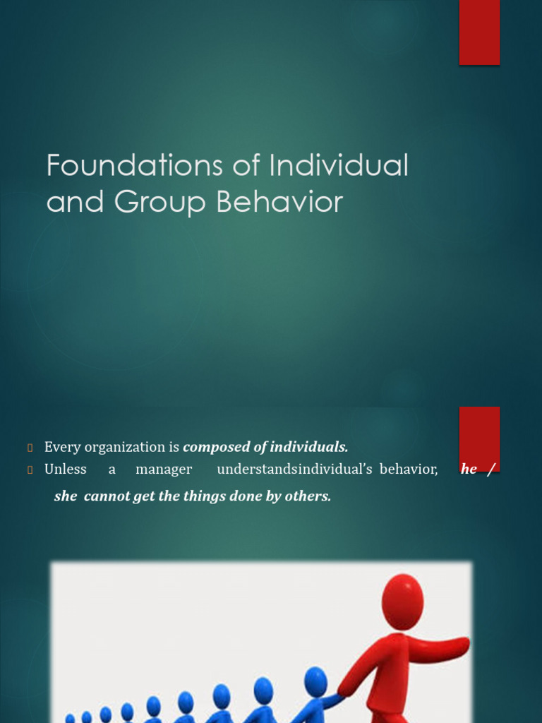 Foundation of Individual and Group Behavior | PDF | Attitude ...