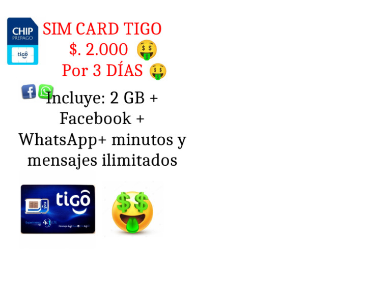 SIM CARD TIGO P | PDF
