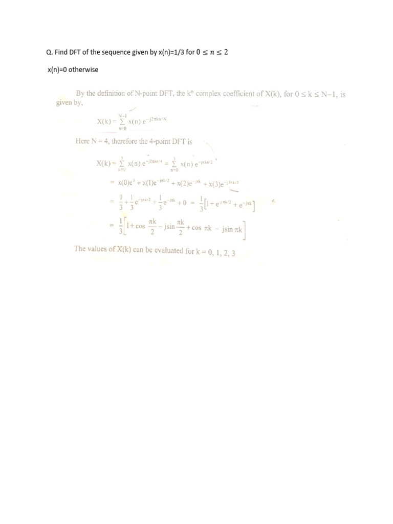 DFT of Constant Sequence Analysis | PDF