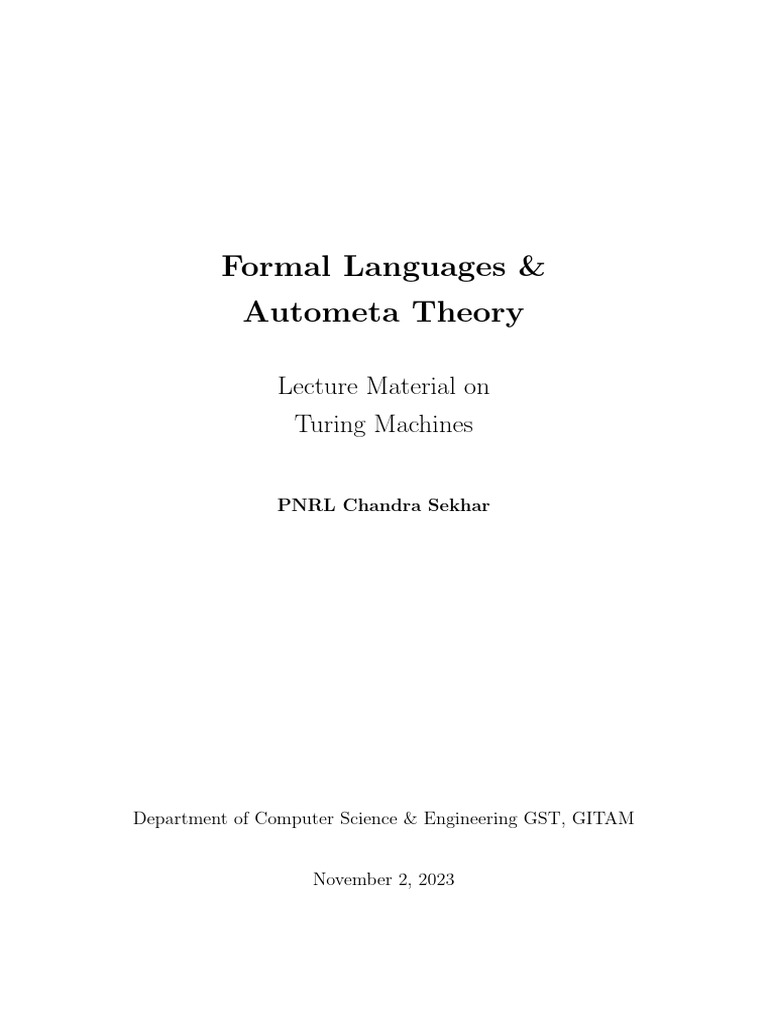 Turing_Machines | PDF | Automata Theory | Formalism (Deductive)
