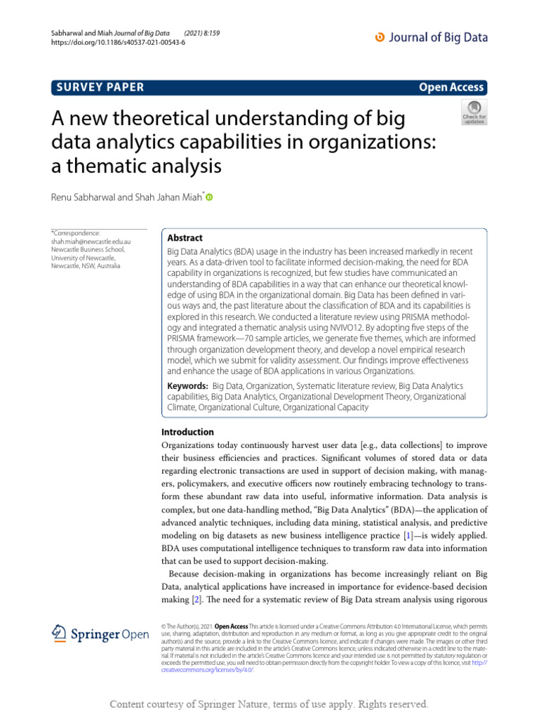 A New Theoretical Understanding of Big Data Analyt | PDF | Big Data ...