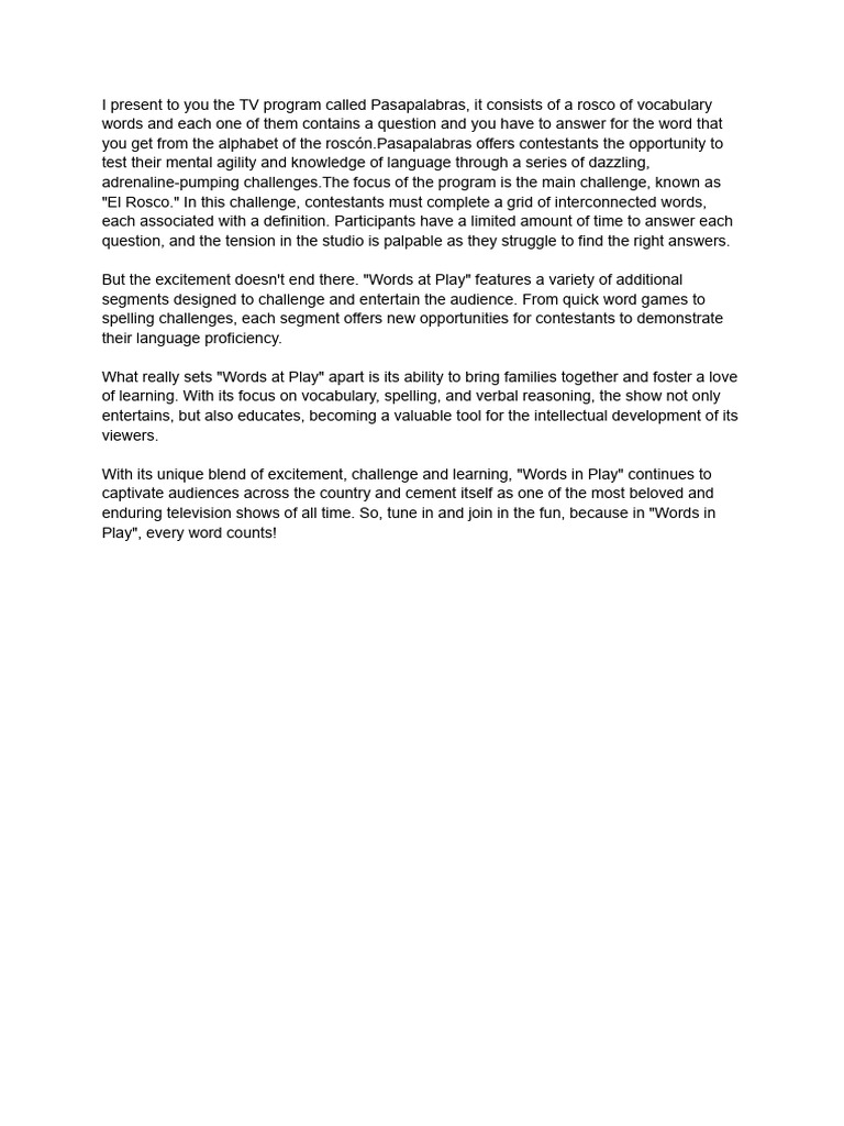 Writting Ingles | PDF