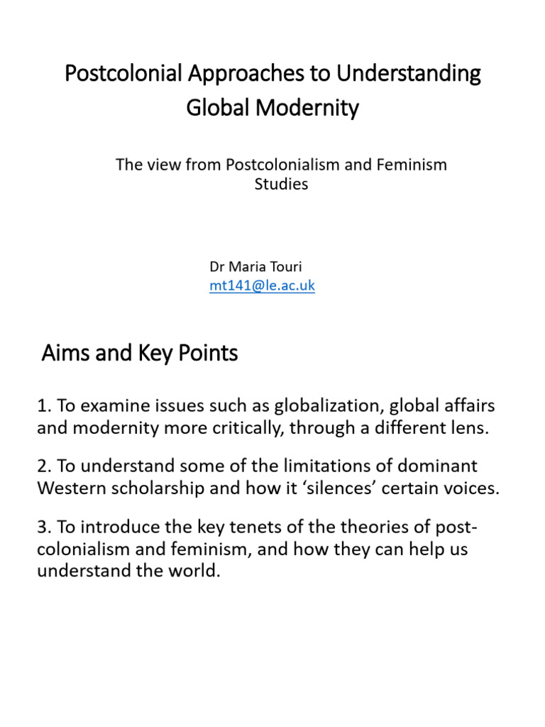 MS7006 Postcolonialism&Feminism 2024pptx | PDF | Intersectionality ...