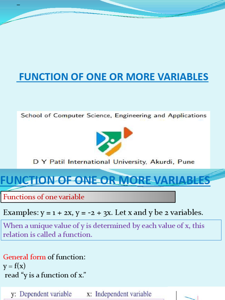 partial derivatives-1 | PDF | Function (Mathematics) | Variable (Mathematics)