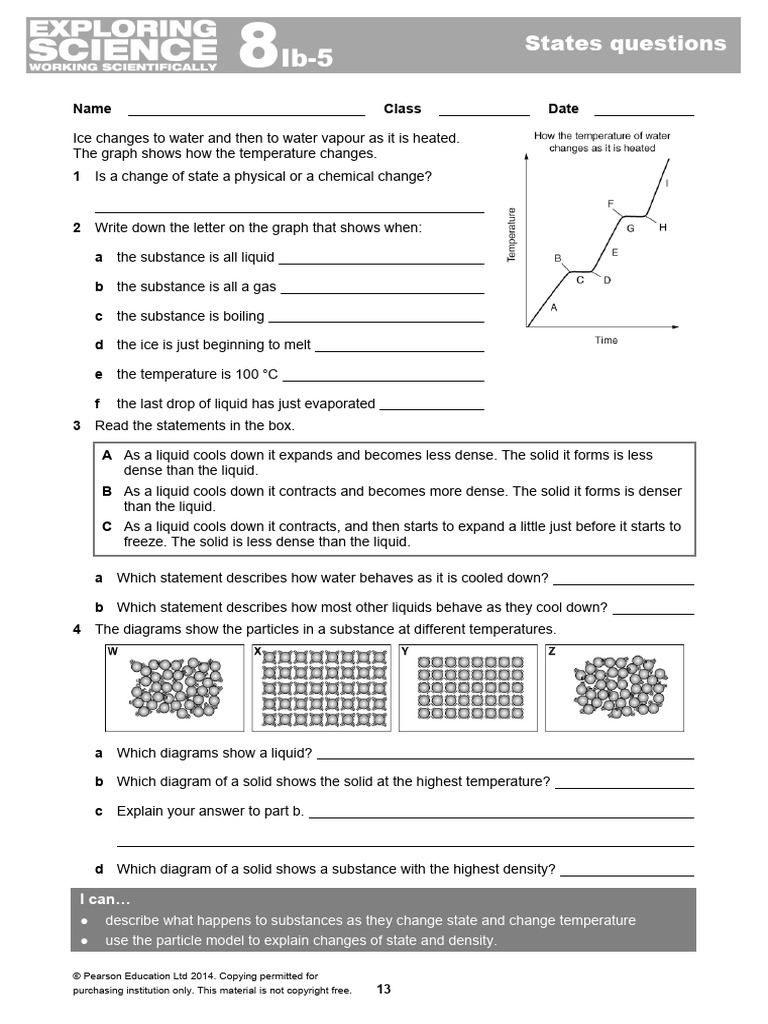 Changing State Homework Pdf