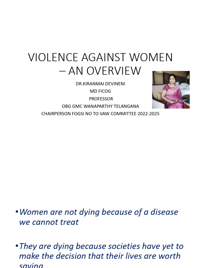 NO to VAW Overview PPT | PDF | Violence Against Women | Woman