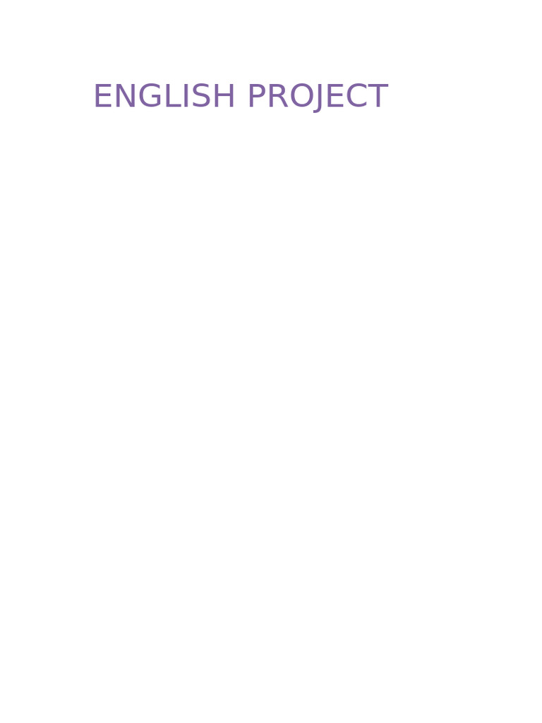 ENGLISH PROJECT Life of Slum | PDF