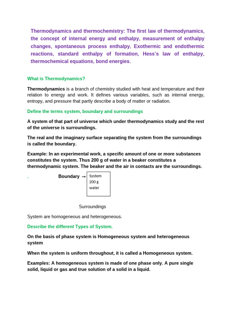Thermodynamics and Enthalpy Overview | PDF | Enthalpy | Heat