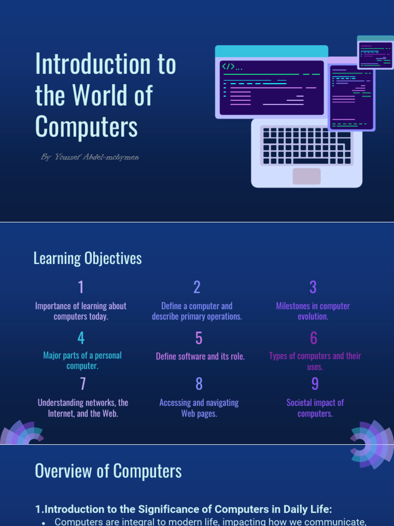 1.lec Introduction To The World of Computers | PDF | World Wide Web | Internet & Web