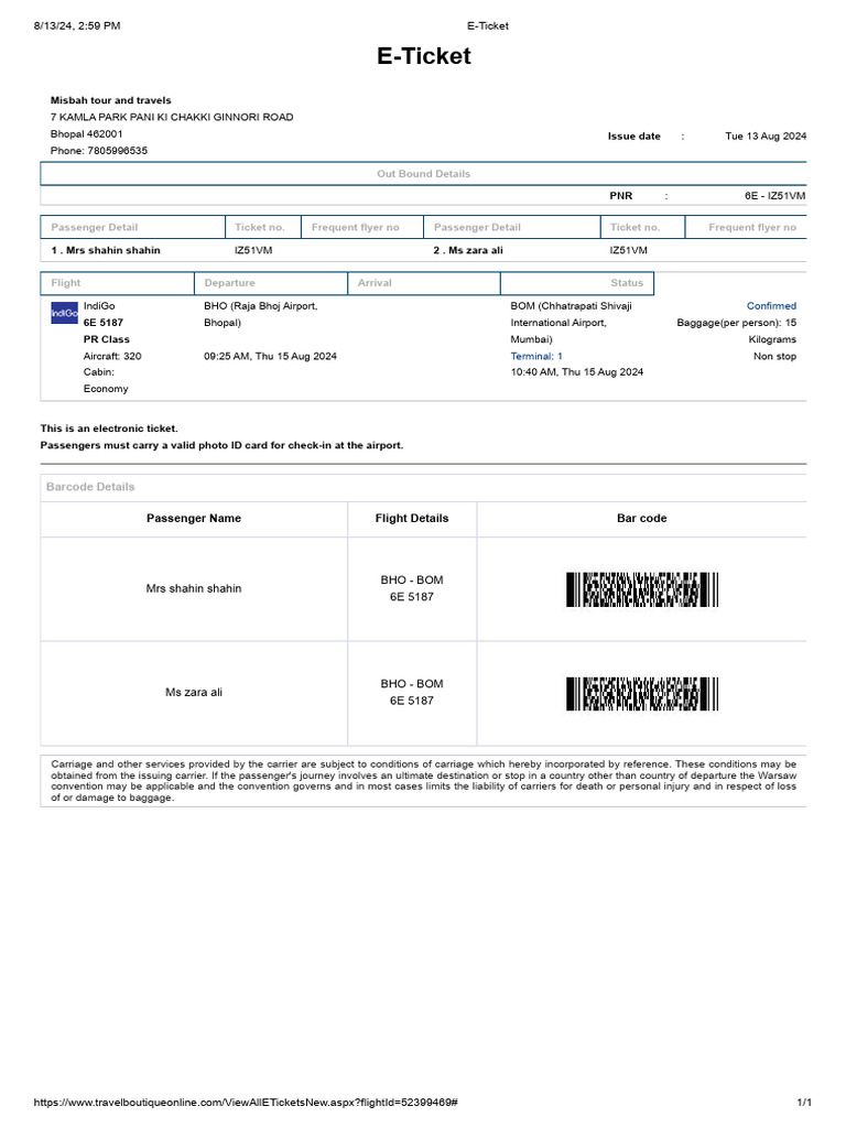 E-Ticket | PDF | Airport | Transport